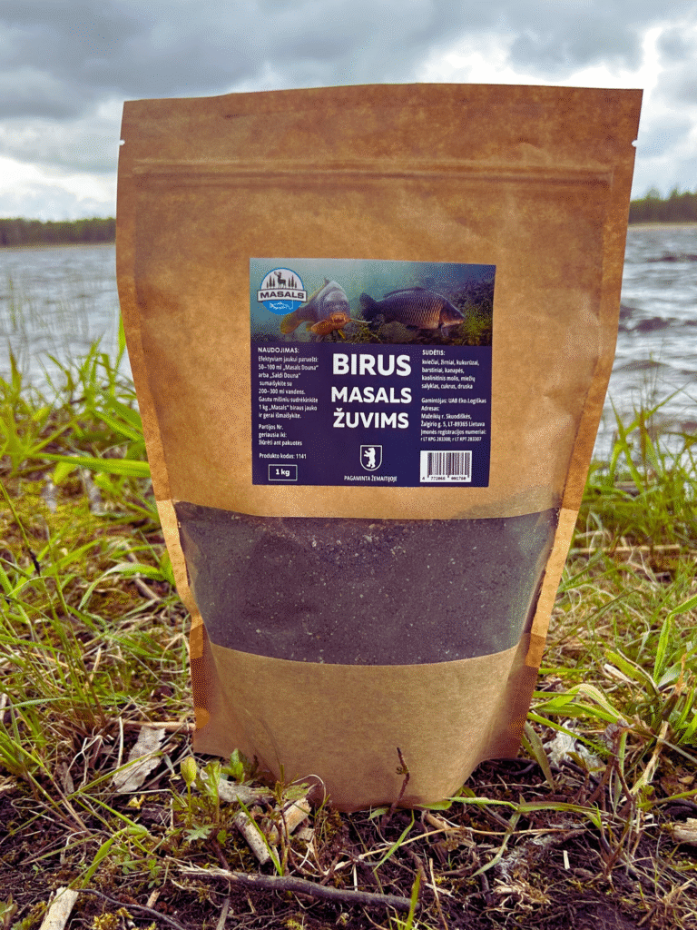 Tamsus birus masalas žuvims 1kg - YerbaMate.lt